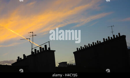 Europe, France, Paris, chimneys above Paris Stock Photo - Alamy