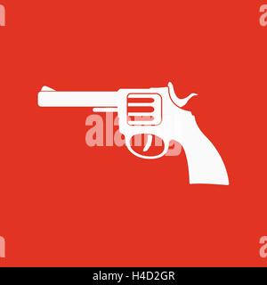 Revolver front view. Gun isolated. Vector illustration Stock Vector ...