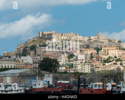 Port and harbour [harbor] of Milazzo in the Province of Messina, Sicily ...