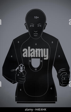 human silhouette gun shooting paper targets vector Stock Vector Image ...