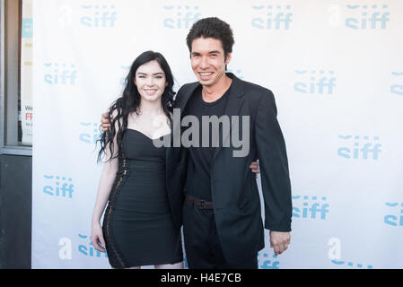 (L) Actor Chelle Sherrill and co-star Ben Barrett attend the Seattle ...