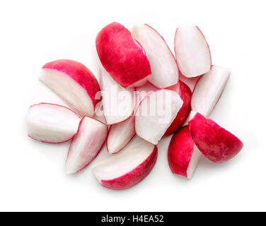 Radish slices isolated on white Stock Photo - Alamy