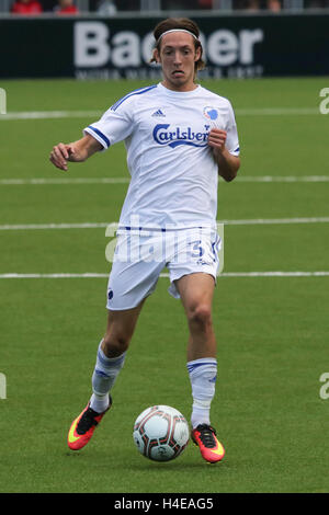 FC Copenhagen player Rasmus Falk gives a press conference on the eve of ...