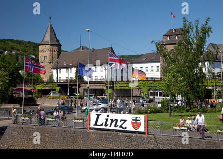 Burg Linz castle, Linz am Rhein, Rhineland, Rhineland-Palatinate Stock ...