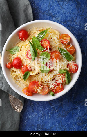 Spaghetti with tomato sauce. Top view with copy space Stock Photo - Alamy