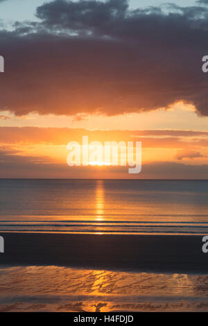 Sunset over the British coast, Britain, UK Stock Photo - Alamy