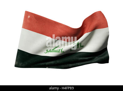 3D Flag of Iraq on an old stone wall background Stock Photo - Alamy