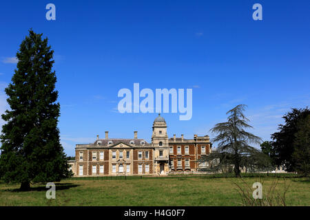 Summertime view of Narford Hall, Breckland , North Norfolk, England ...