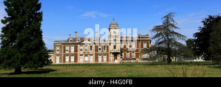 Summertime view of Narford Hall, Breckland , North Norfolk, England ...