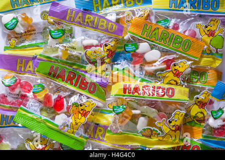 Pile of Haribo mini bags of sweets Stock Photo - Alamy
