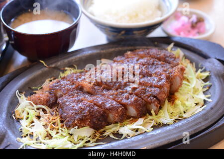 Food Ton Yaba Japan Stock Photo - Alamy
