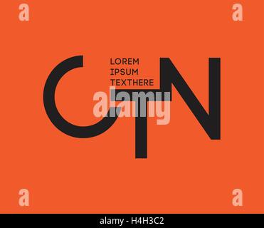 CTN Monogram concept design. AI 10 supported Stock Vector Image & Art ...