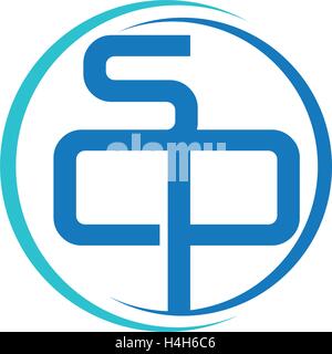 SCP circle letter logo design with circle and ellipse shape. SCP ...