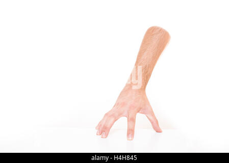 Alive Hand cut with blood halloween background Stock Photo - Alamy