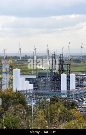 Chemical Plant, Weston Point, Runcorn, River Mersey Estuary, UK Stock ...