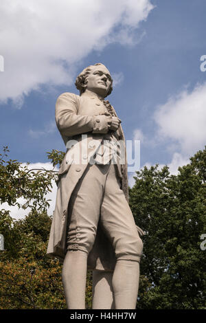 Statue of Alexander Hamilton in Central Park. New York City, NY, USA ...
