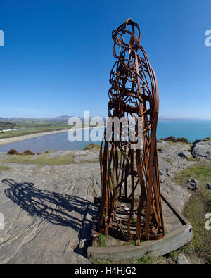 Iron Man Sculpture, Plas Gwyn y Weddw, North Wales Stock Photo - Alamy