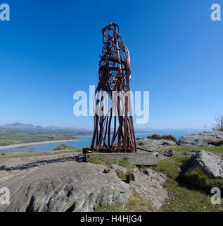 Iron Man Sculpture, Plas Gwyn y Weddw, North Wales Stock Photo - Alamy