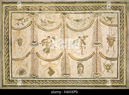 Roman 3rd Century, Symbols of Bacchus as God of Wine and the Theater, c ...