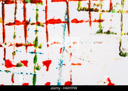 Abstract hand painted mainly red acrylic art background Stock Photo - Alamy