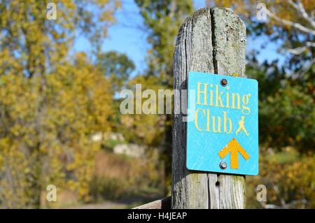 Hiking Club Sign Stock Photo - Alamy