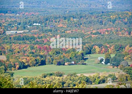 A view atop Mt. Tom in the Mt. Tom State Reservation/Park of the ...