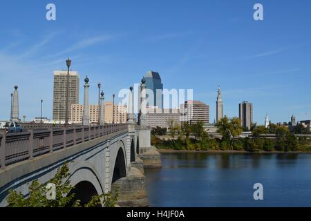 The Springfield skyline as seen from the Memorial Bridge in Western ...