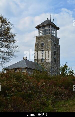 An observation tower on Quabbin Hill along the Quabbin Reservoir in ...
