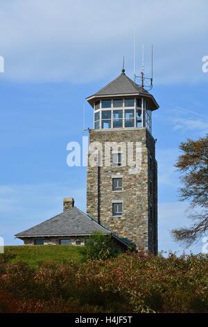 An observation tower on Quabbin Hill along the Quabbin Reservoir in ...