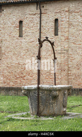 well to collect rainwater in the cloister of an ancient monastery in ...
