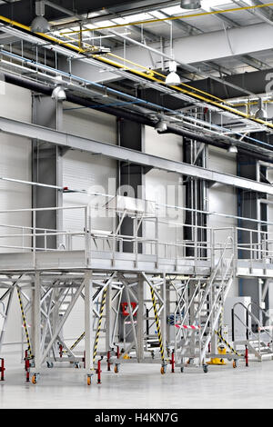 Interior of modern big industrial factory building inside Stock Photo ...