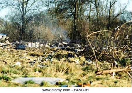 Debris of Korean Air Cargo Flight 8509, a Boeing 747-2B5F, registered ...