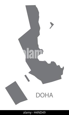 Map of Qatar with regions. Just a simple country border map with region ...