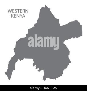 Map of Kenya with regions. Just a simple country border map with region ...