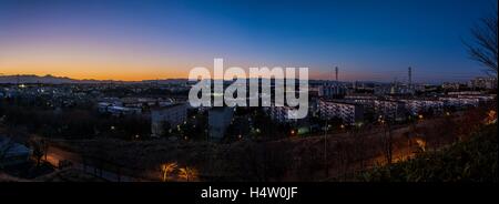 General view of Tama New Town from panorama Hill, Tama City, Tokyo ...