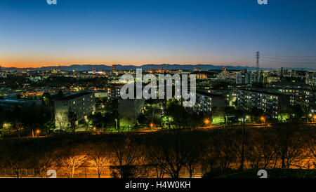 General view of Tama New Town from panorama Hill, Tama City, Tokyo ...