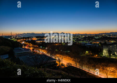 General view of Tama New Town from panorama Hill, Tama City, Tokyo ...