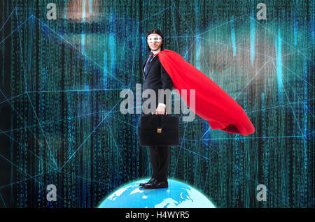 Man with superpowers ruling the world Stock Photo - Alamy