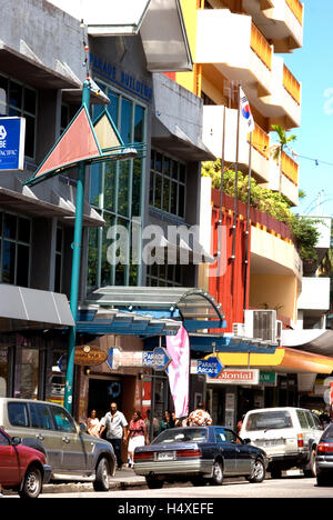 Street scene, Victoria Parade, Suva, Viti Levu, Republic of Fiji Stock ...