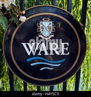 The Ware coat of arms, Hertfordshire Stock Photo - Alamy