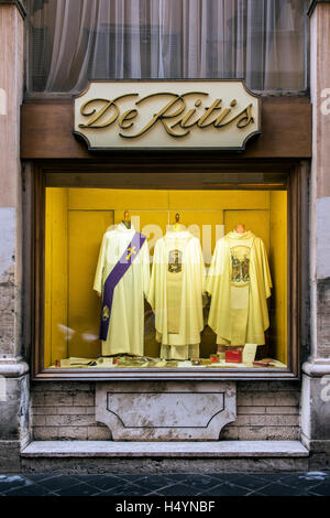 Rome Italy De Ritis ecclesiastical outfitters on via dei Cestari Stock ...