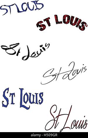 St Louis text sign on white Background Stock Vector Image & Art - Alamy