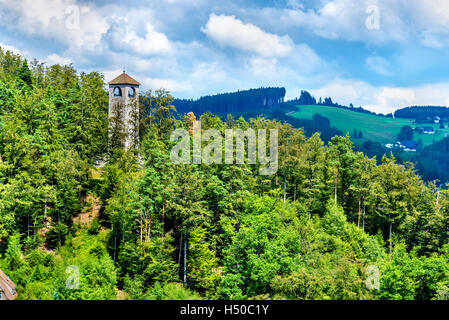 View of Triberg im Schwarzwald town - Germany, Baden-Wurttemberg Stock ...