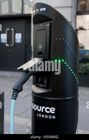 Source London - electric vehicle power charging point connected to car ...