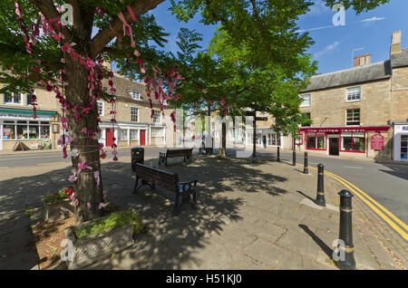 The centre of the historic market town of Oundle, Northamptonshire ...