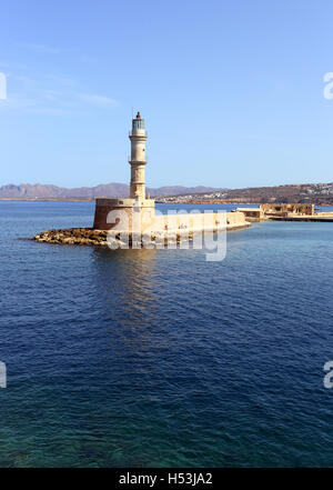View of Chania lighthouse, Greece Stock Photo - Alamy