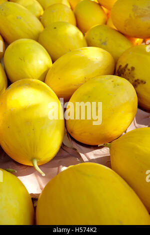Close-up of yellow melons Stock Photo - Alamy