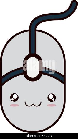 kawaii computer mouse icon Stock Vector Image & Art - Alamy