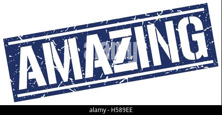 amazing stamp. amazing square grunge sign. amazing Stock Vector Image ...