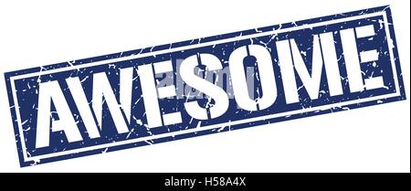 awesome stamp. awesome square grunge sign. awesome Stock Vector Image ...